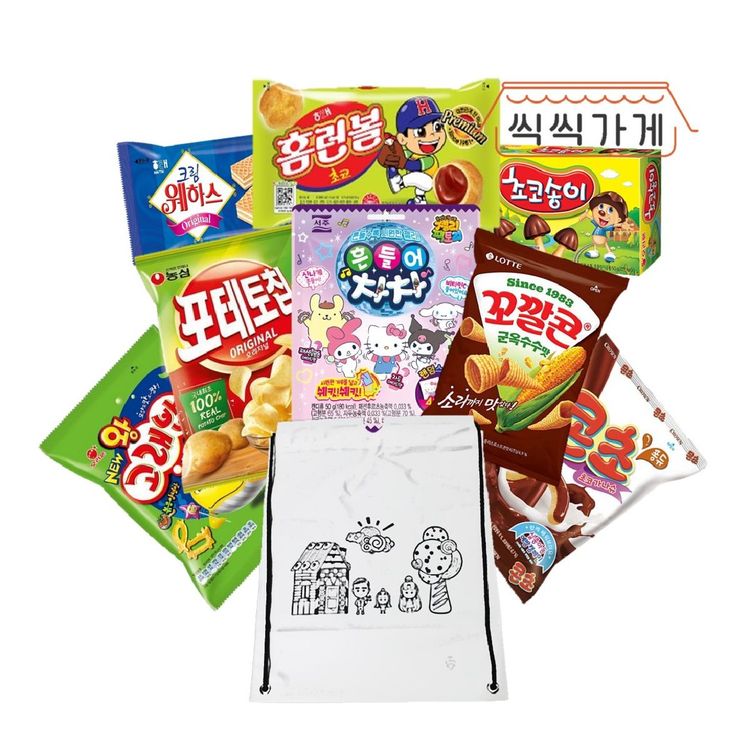 씩씩가게 우리아이가 좋아하는 과자 선물세트 8종 홈런볼 초코송이 시나모롤 고래밥 콘초 홈플러스 택배배송