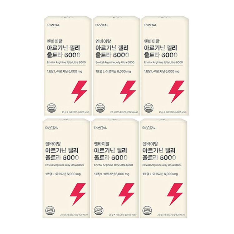 엔바이탈 아르기닌 젤리 울트라 6000 6박스박스당 25g X 15포 타우린 단백질 홈플러스 택배배송