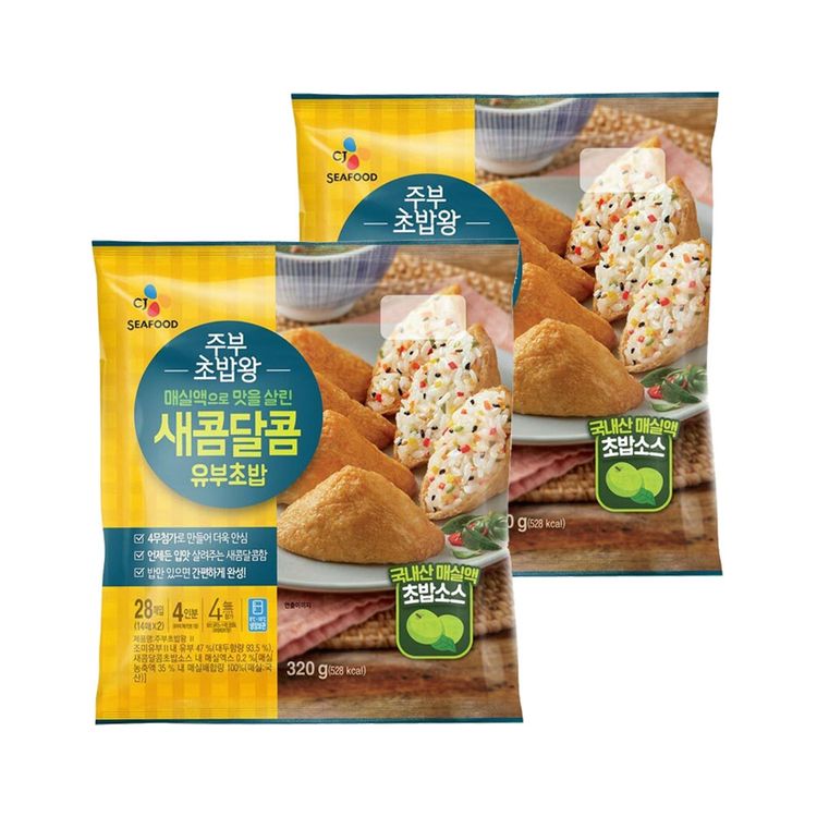 CJ 주부초밥왕 새콤달콤 오리지널 유부초밥 320g x2개 | 홈플러스 택배배송