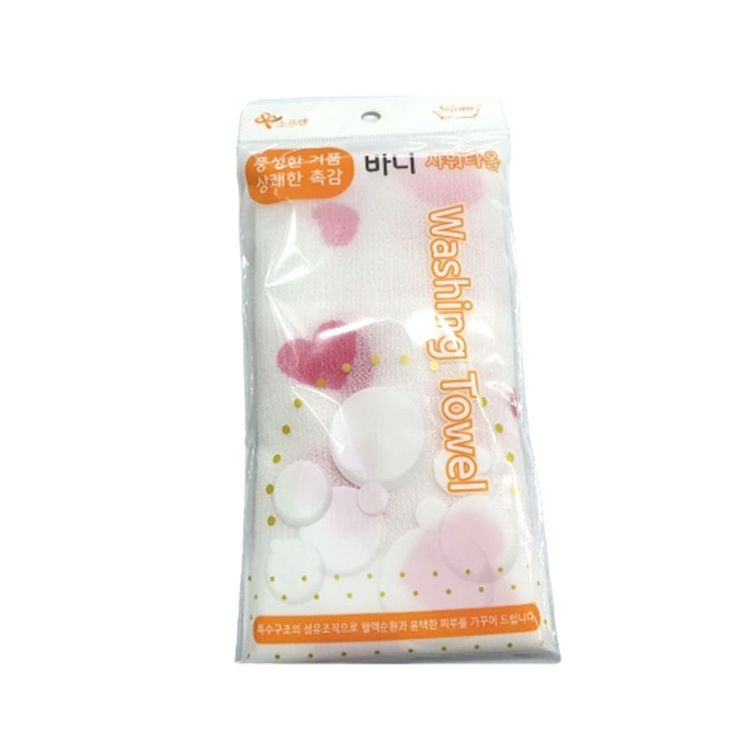 욕실 실용적인 N6099cb474 하트패턴 샤워 목욕 거품 미용 롱 바디타올 홈플러스 택배배송