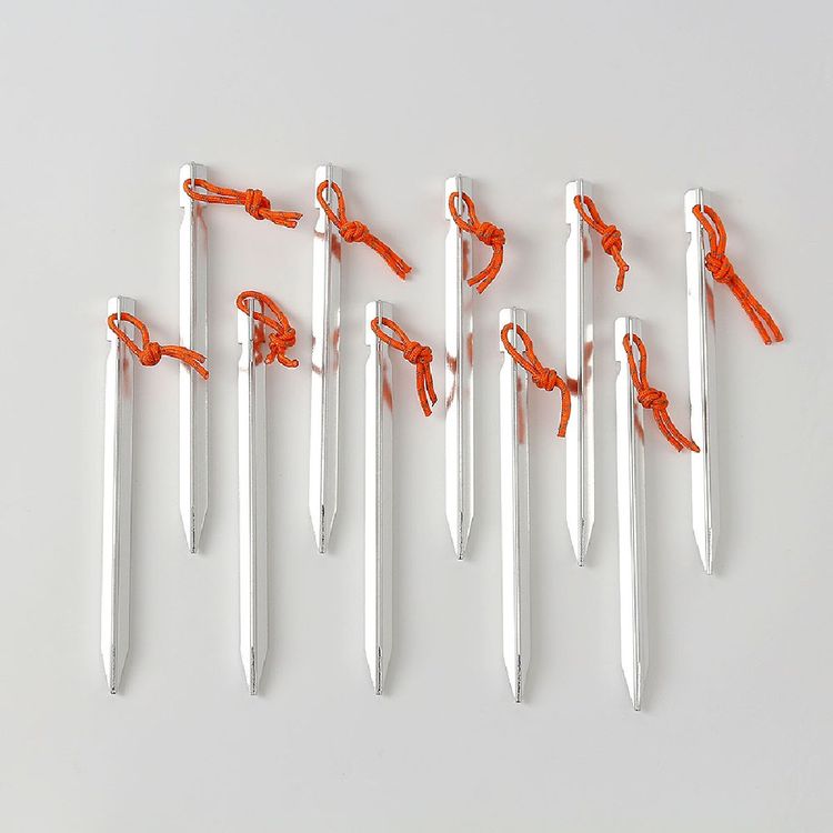 캠핑필수 삼각 단조팩 10p세트18cm 실버 홈플러스 택배배송