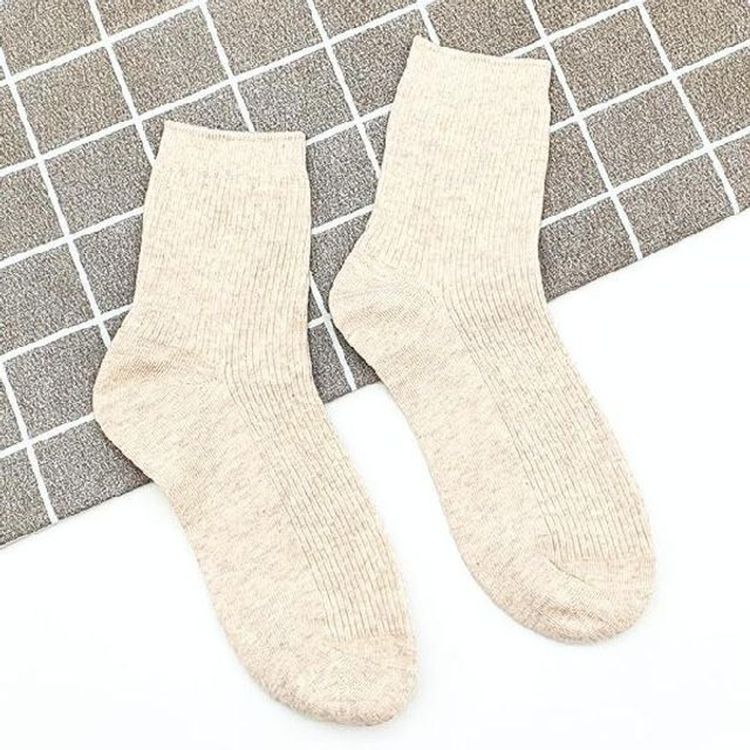 중목 긴목 무지 골지 기본 데일리 양말 학생 베이지 홈플러스 택배배송