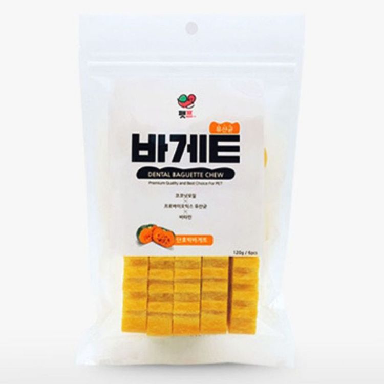 애견구강관리 강아지 덴탈 간식 단호박 120g 바게트츄 유산균 애견 홈플러스 택배배송