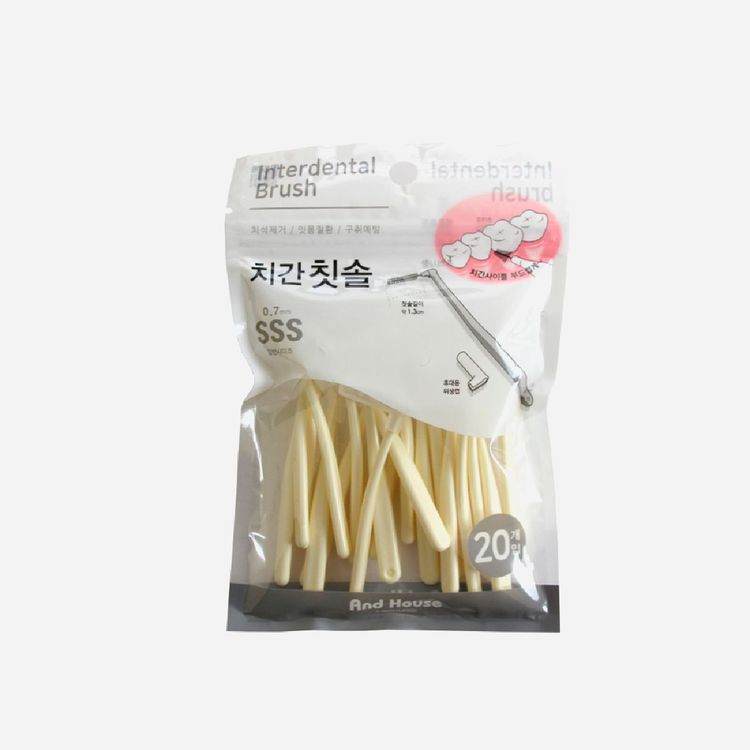 20p 위생캡 치간치솔 L형 Sss 07mm 치간칫솔07mm 치실 칫솔 치간칫솔sss 홈플러스 택배배송