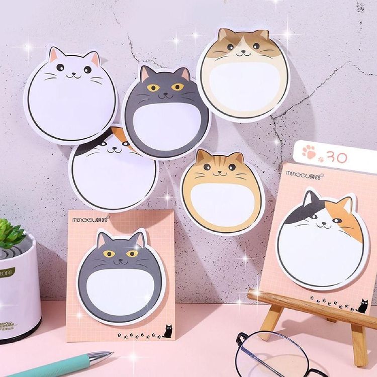 노란 고양이 떡메모지 포스티지 냉장고메모시트 홈플러스 택배배송