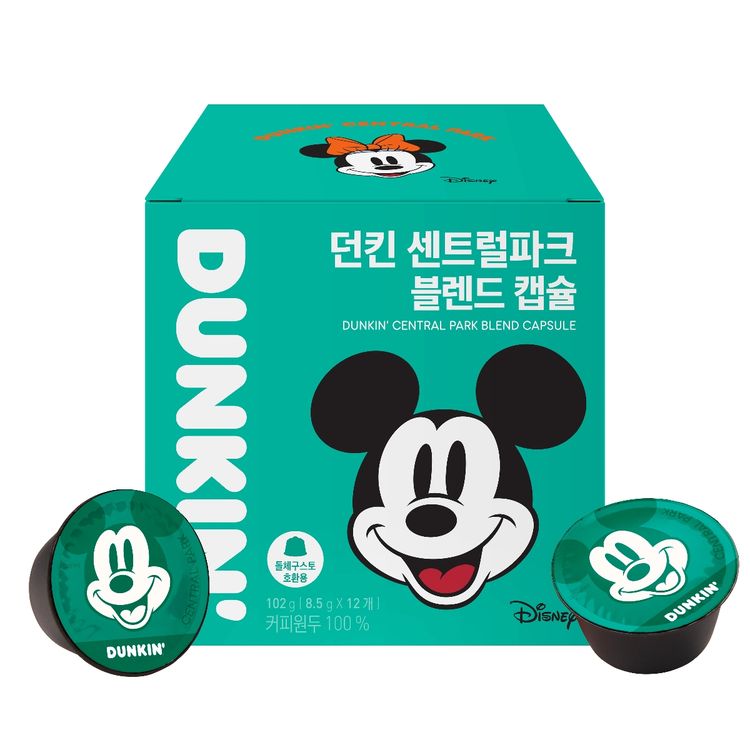 던킨 디즈니 센트럴파크 블렌드 캡슐커피 12개입 돌체구스토 호환 홈플러스 택배배송