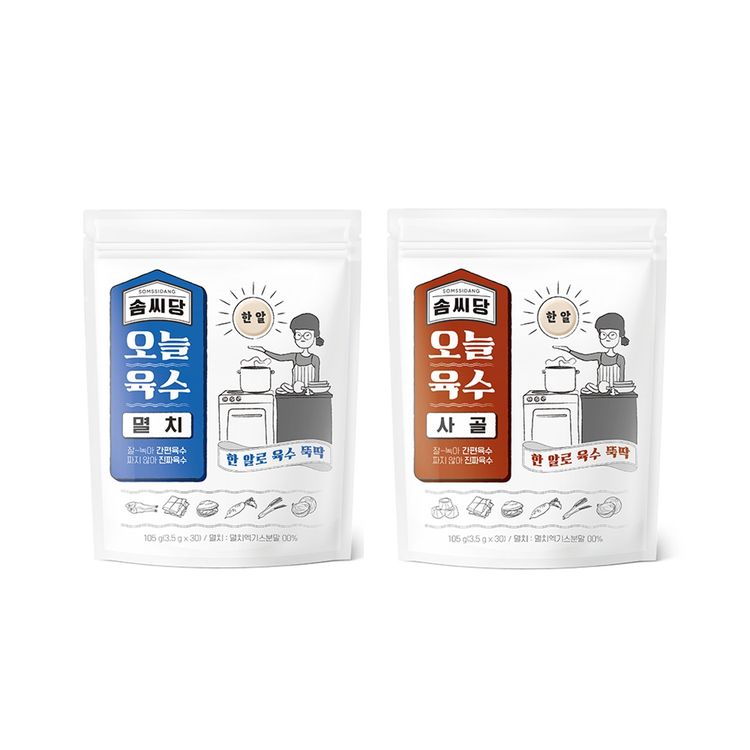솜씨당 오늘육수 멸치육수35g X30개입사골육수35g X30개입 홈플러스 택배배송
