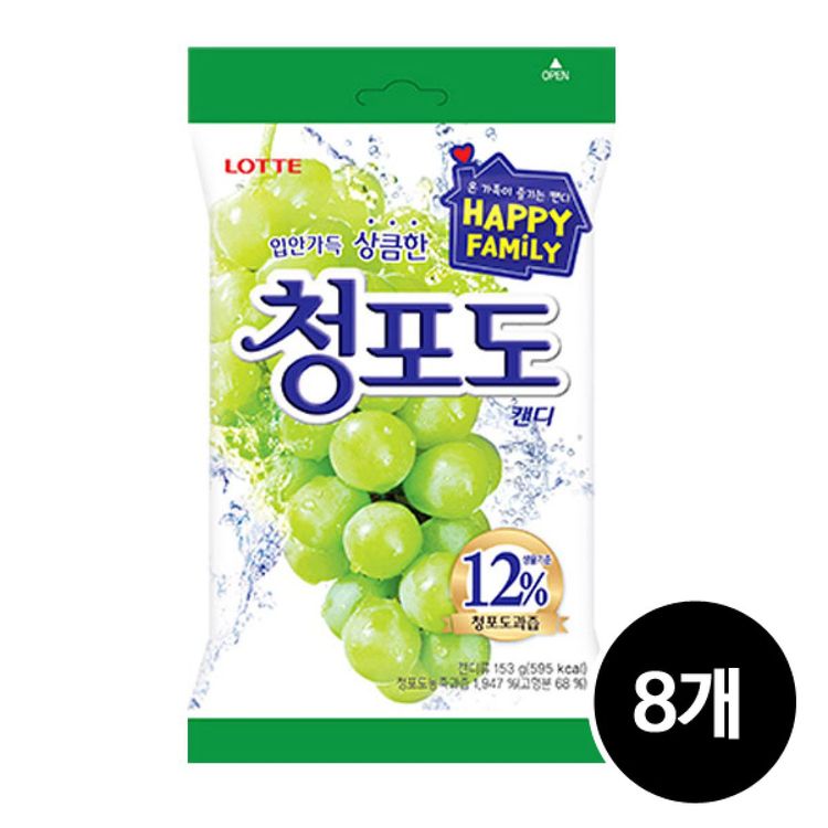 롯데제과 청포도 캔디 153g 8개 홈플러스 택배배송