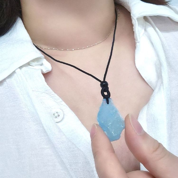 천연석 아쿠아마린 블루 스톤 팬던트 목걸이 홈플러스 택배배송
