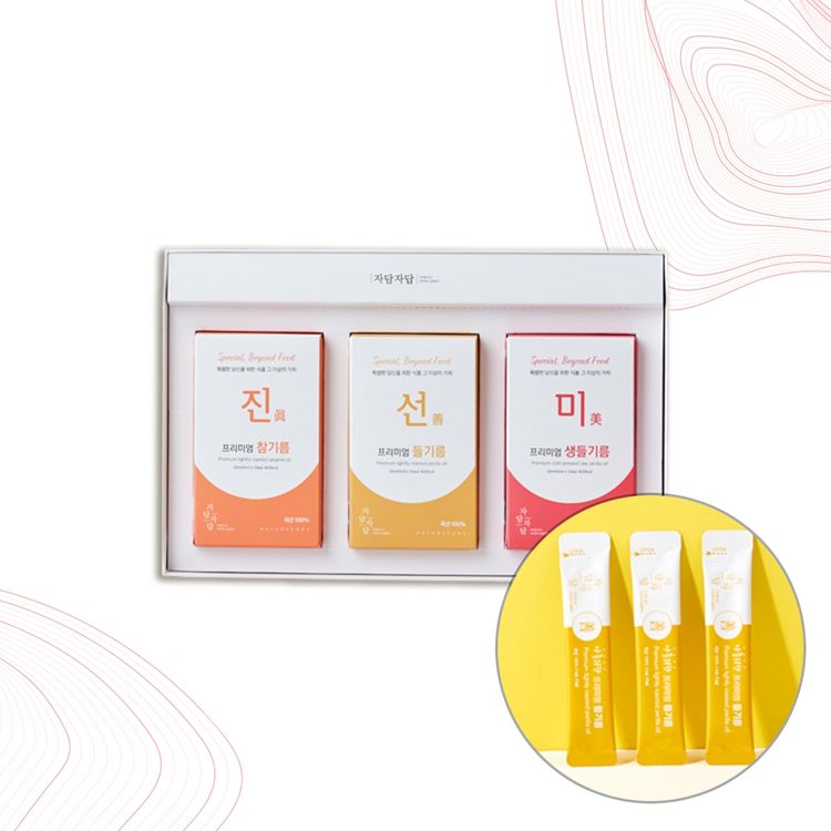 자담자답 참기름 들기름 스틱 진선미 3종 세트 150ml 홈플러스 택배배송
