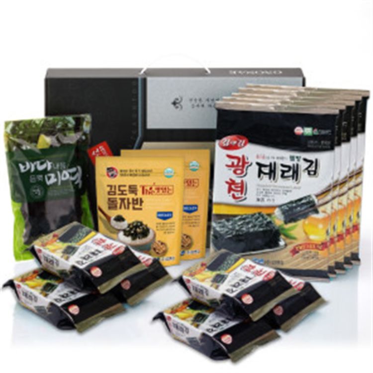 가온김애 햇살가득 광천김세트 2호 재래전장김 도시락김 돌김자반 미역 선물 홈플러스 택배배송