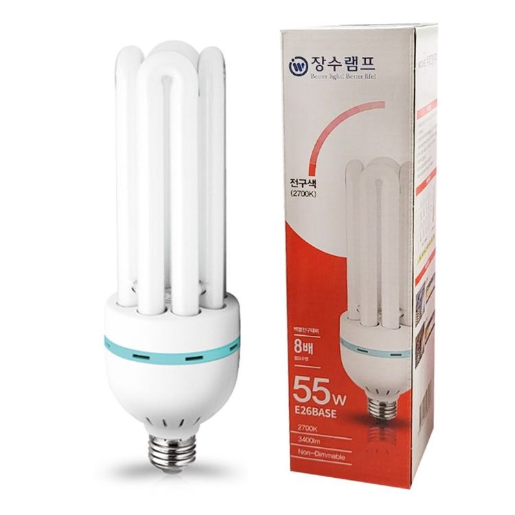 장수램프 실용적인 N7203b42cee 고와트 삼파장 El 형광램프 55w 전구색e26 홈플러스 택배배송