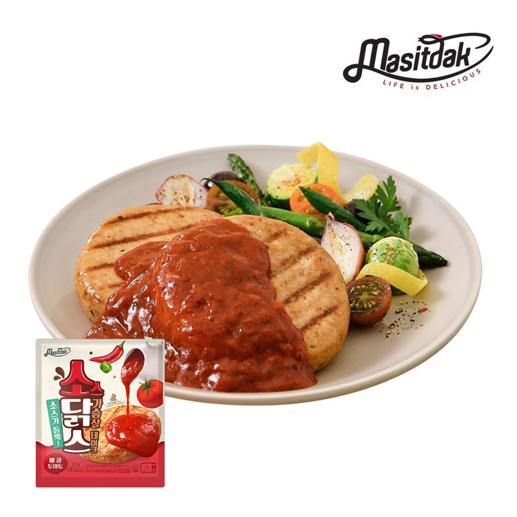 맛있닭 소스 닭가슴살 스테이크 매콤토마토 150gx8개12kg 홈플러스 택배배송