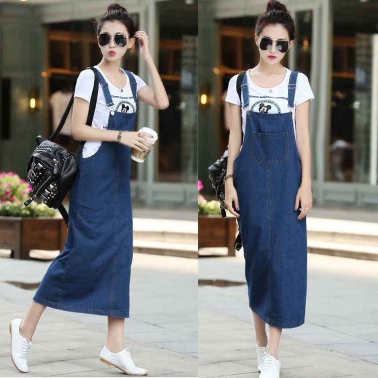 여행 실용적인 N61916aeb6b 공항 패션 데일리룩 코디 캐주얼 진청 멜빵 치마 홈플러스 택배배송
