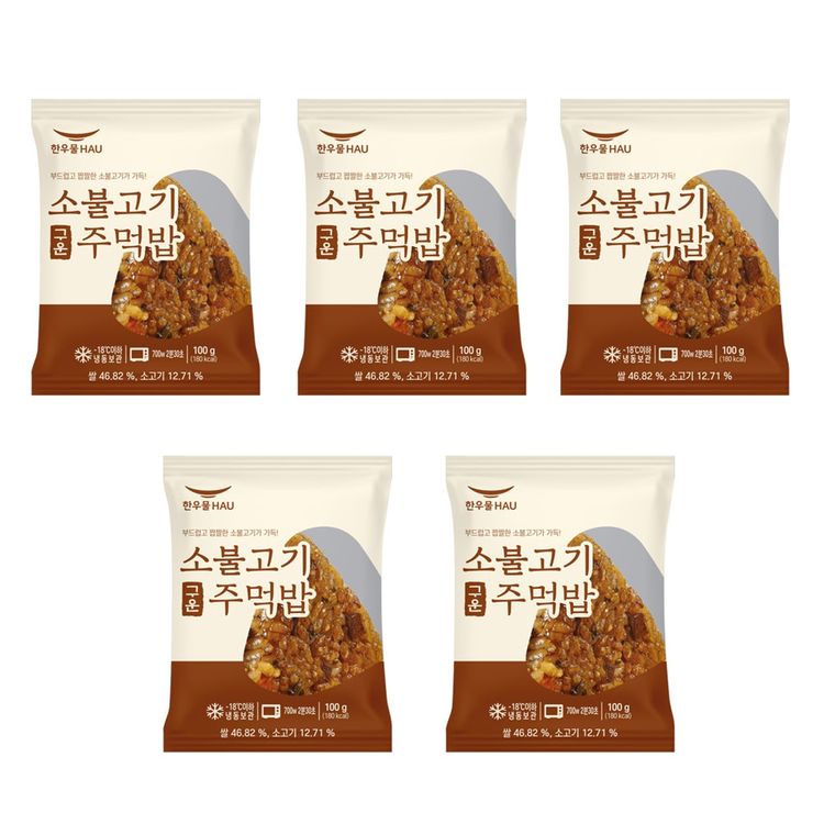 한우물 소불고기 구운주먹밥 100g X 5개 홈플러스 택배배송