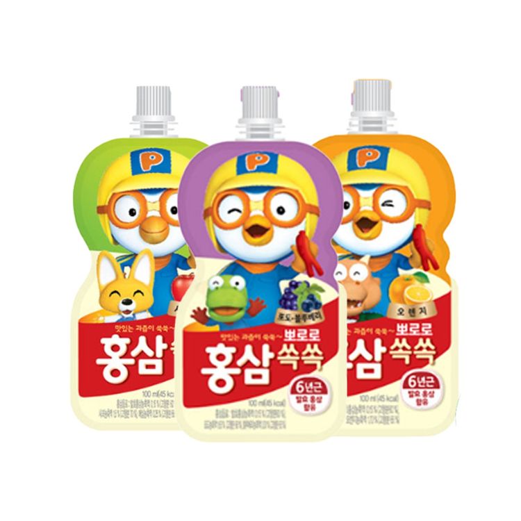 팔도 뽀로로 홍삼쏙쏙 사과매실 10입오렌지 10입포도블루베리 10입 홈플러스 택배배송