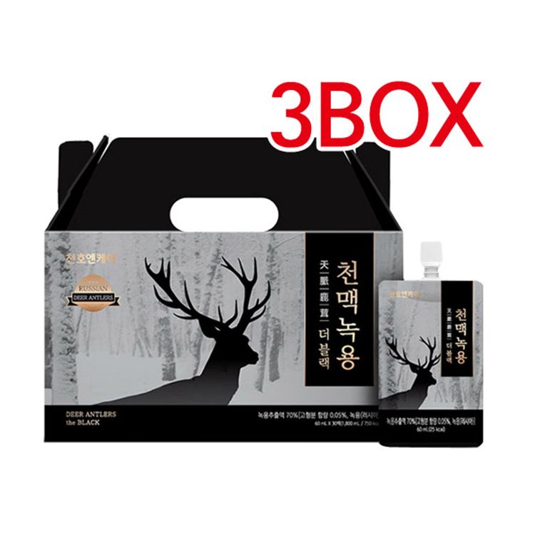 천호엔케어 천맥녹용 더 블랙 60mlx30포 3box녹용즙무료배송 홈플러스 택배배송