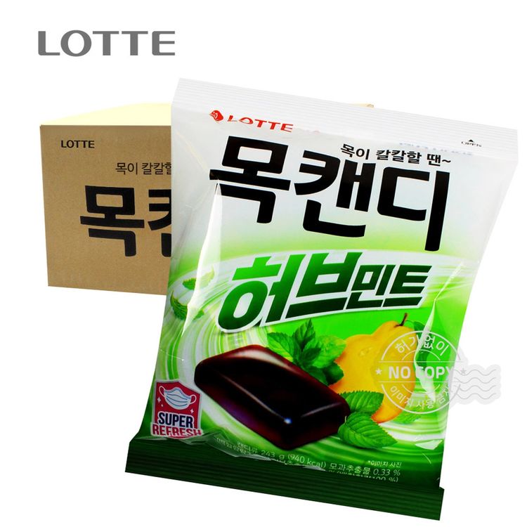 롯데 박스 목캔디 허브민트 217g 6입 홈플러스 택배배송
