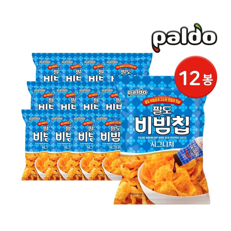 팔도 비빔칩 시그니처 80g 12개 봉지과자 홈플러스 택배배송