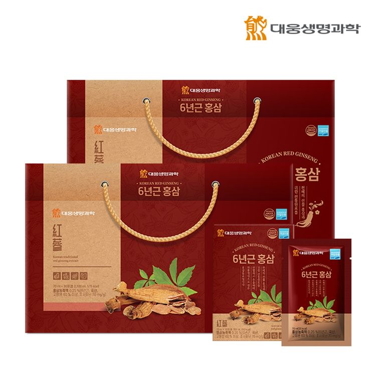 대웅생명과학 6년근 홍삼국내산 6년근 홍삼농축액 함유 30포 2세트 홈플러스 택배배송