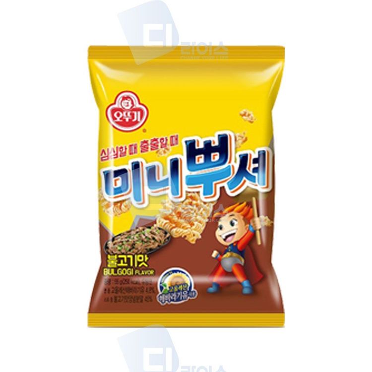 오뚜기 미니뿌셔 불고기맛 25봉 5봉x5입 라면땅 과자 홈플러스 택배배송