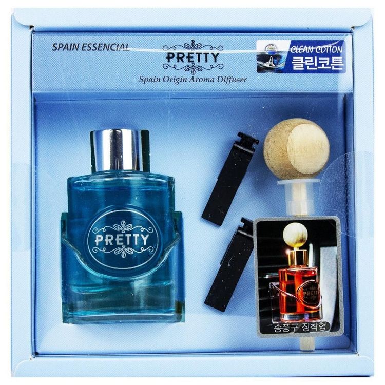 프리티 차량 송풍구 장착형 디퓨저 30ml 클린코튼 홈플러스 택배배송