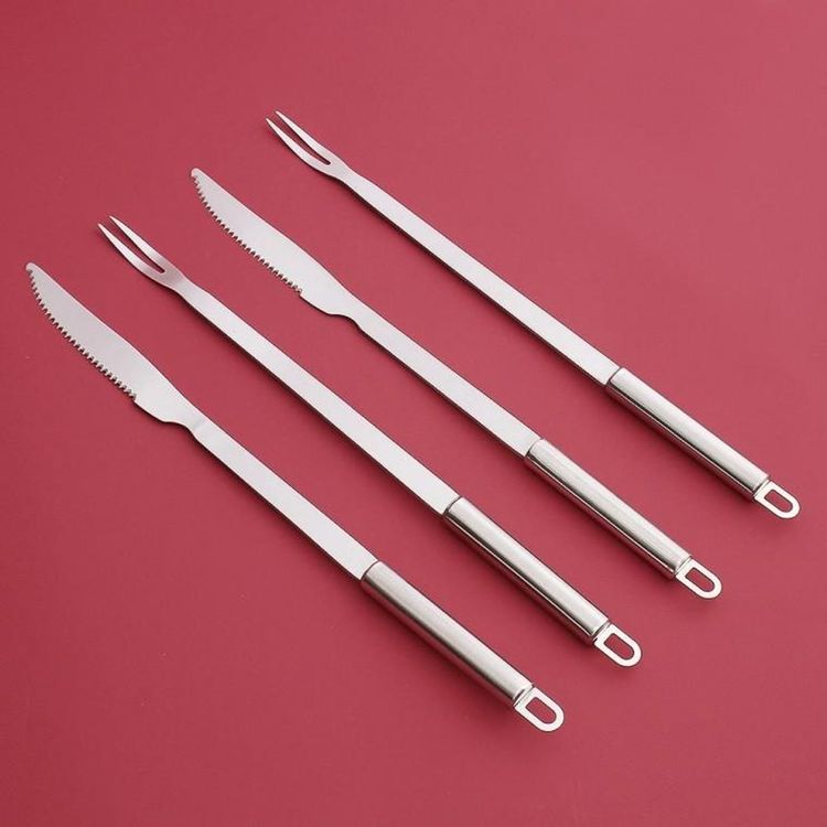 쿠킹스 캠핑 그릴 바베큐 롱나이프 긴길이 롱포크 4p 홈플러스 택배배송