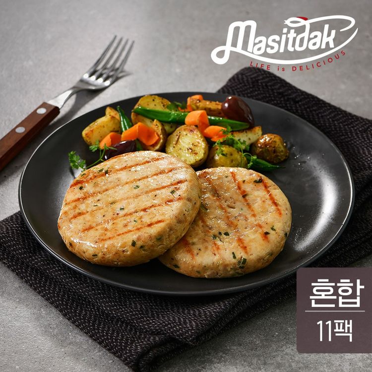 맛있닭 닭가슴살 스테이크 혼합구성 11kg오리지널3호박2고추2갈릭2야채2 홈플러스 택배배송