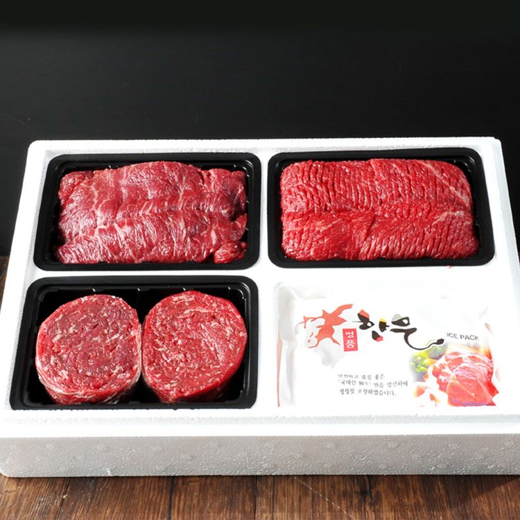 한가위남도장터 착한고기마을 한우암소 정육세트 12kg 국거리 400g 불고기 40 홈플러스 택배배송