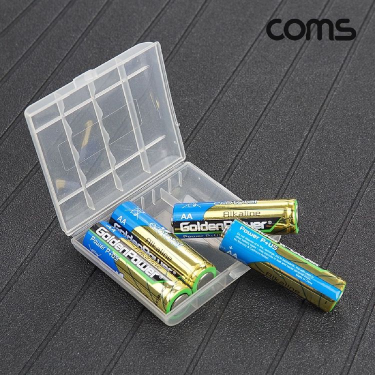 Coms 건전지 케이스 투명 Aa 4개 건전지보관함 건전지보관케이스 건전지정리함 건전지통 홈플러스 택배배송