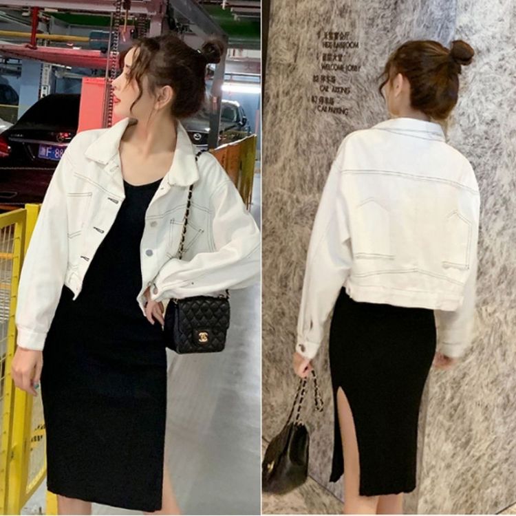 여자 스티치 데임 세미 크롭 가을 자켓 여친룩 홈플러스 택배배송