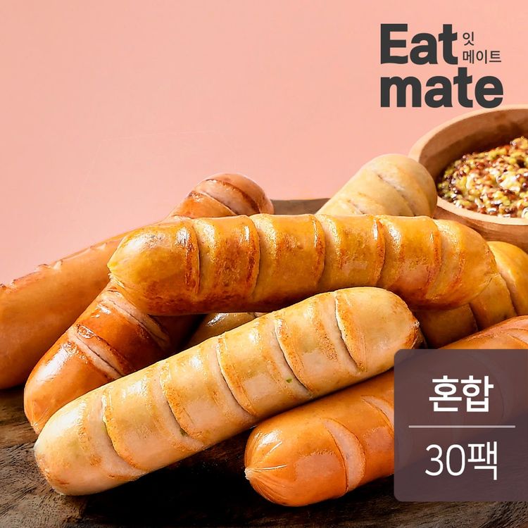 랭킹닭컴 잇메이트 닭가슴살 소시지 Mini 혼합 60gx30팩18kg 홈플러스 판매자택배