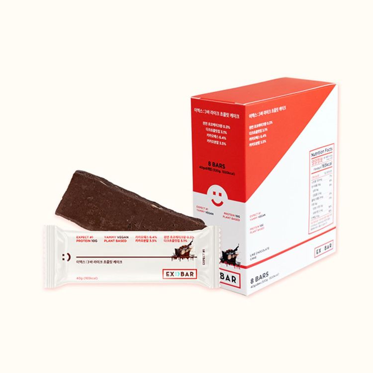 이엑스바 라이크 초콜릿케이크 1박스40g X 8개 무설탕 단백질바 프로틴바 식사대용 홈플러스 판매자택배