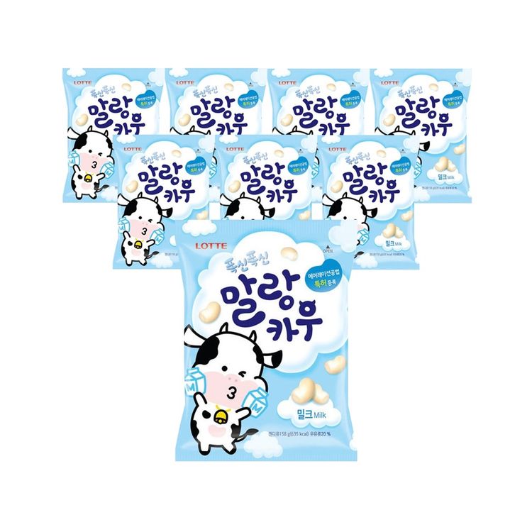 더반 롯데제과 말랑카우밀크158g X 8봉1박스 홈플러스 택배배송