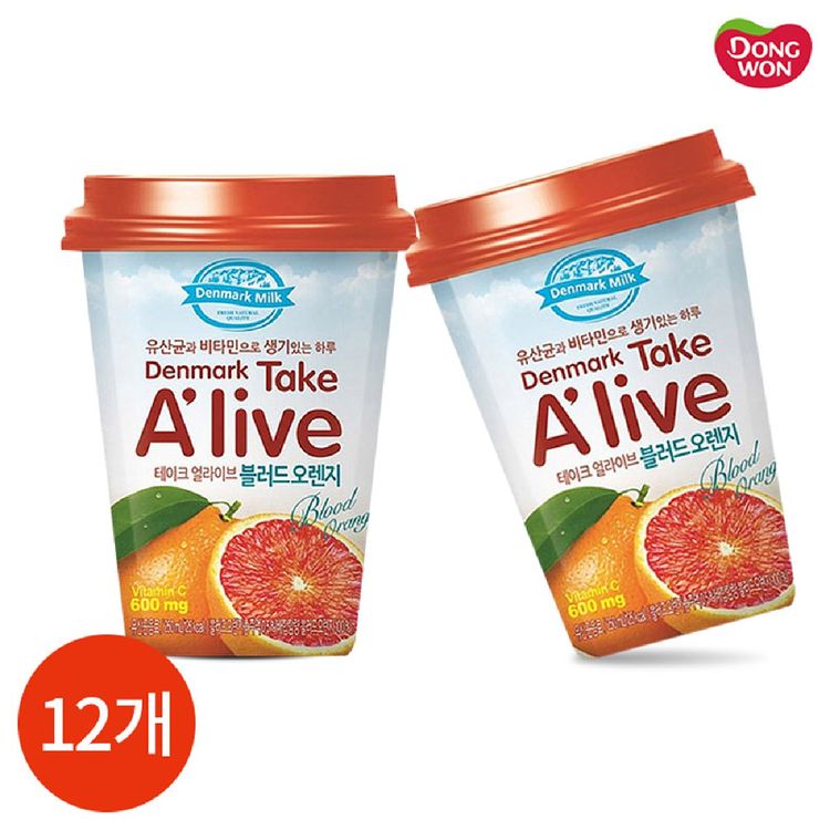 동원 덴마크 테이크 얼라이브 블러드 오렌지 주스 음료 250ml 12개 홈플러스 택배배송