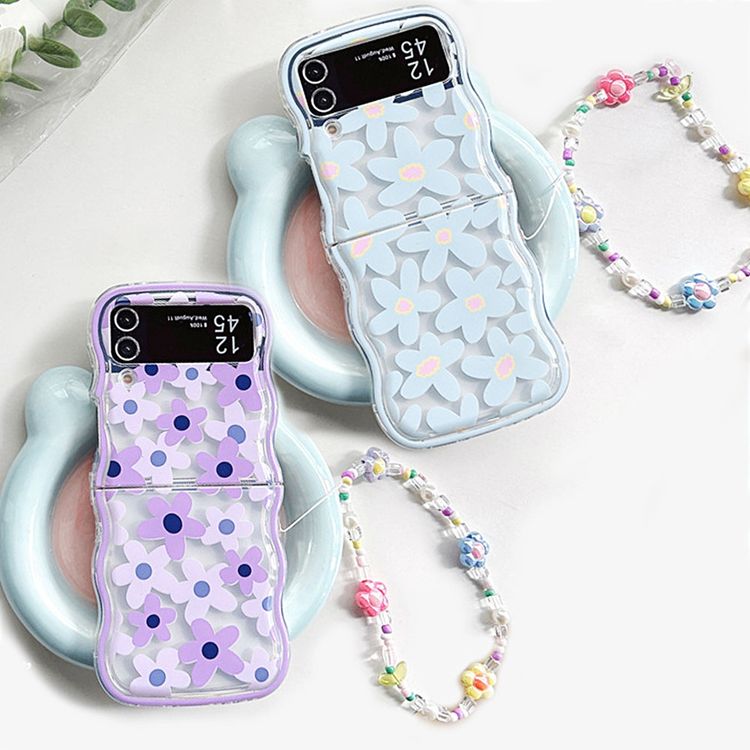 갤럭시 Z플립 5 4 3 지플립 제트플립 비즈 손목 스트랩 고리줄 플라워 웨이브 젤리 투명 홈플러스 택배배송