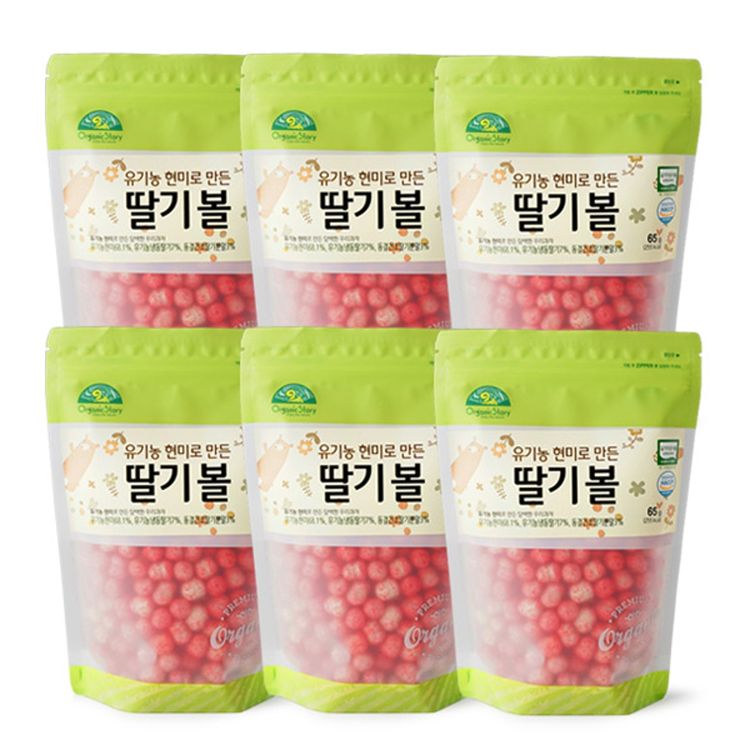 오가닉스토리 51유기농 현미로 만든 한입 쏙 딸기볼 총6종 홈플러스 택배배송