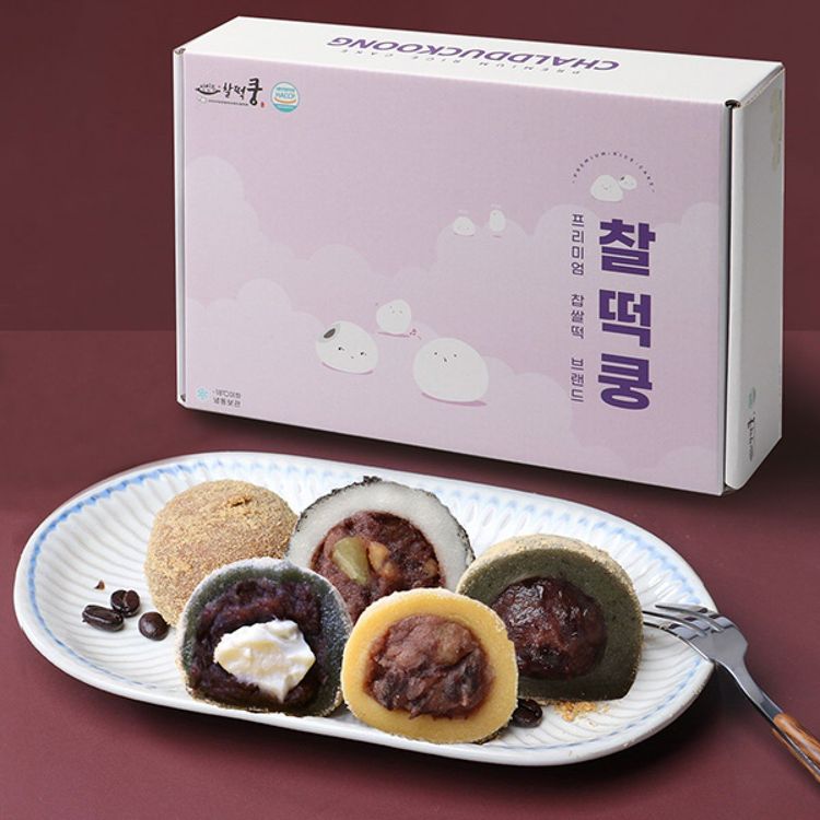 박참봉찰떡쿵 왕 모찌 찹쌀떡 모음 호박밤치즈팥쑥인절미흑임자견과 60g X 12개 홈플러스 택배배송