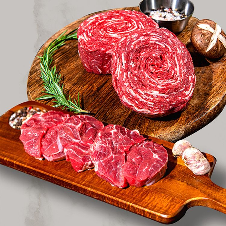 후레쉬한우2등급 냉장육 실속세트 500g 사태국거리 250g 불고기 250g 홈플러스 택배배송