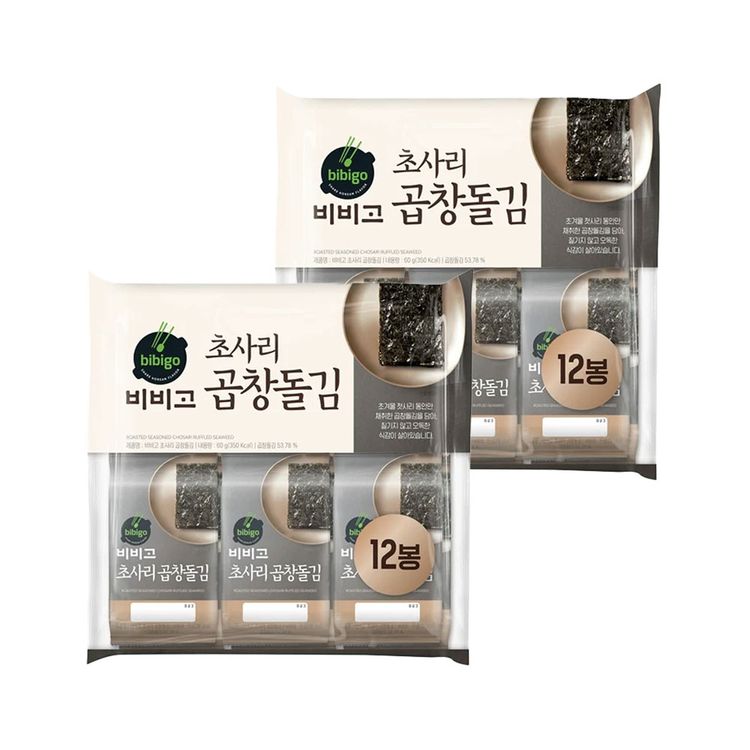 비비고 초사리 곱창돌김 5g 12개입 X2개총 24개 홈플러스 택배배송
