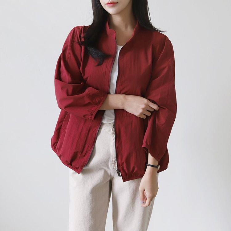 여자 캐주얼 깔끔한 봄 가을 바람막이 블루종 점퍼 홈플러스 택배배송