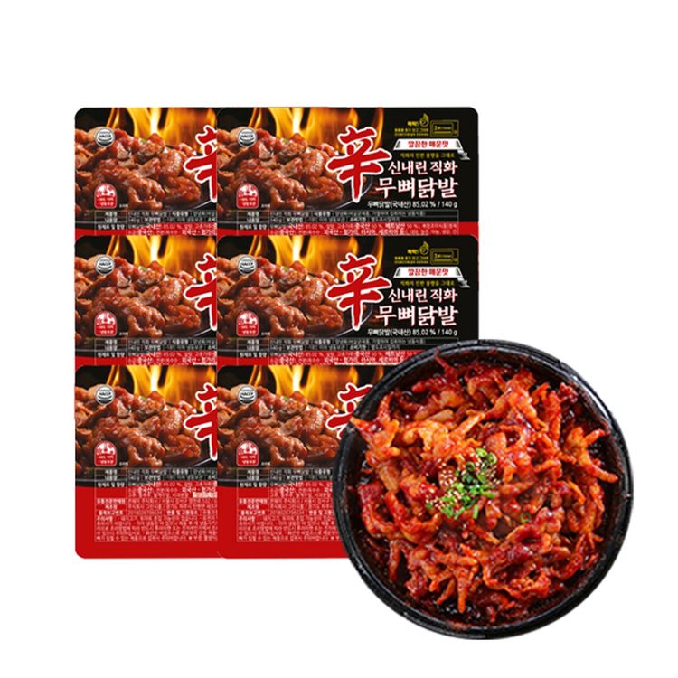 신내린 직화 무뼈닭발 140g X 6팩 홈플러스 택배배송
