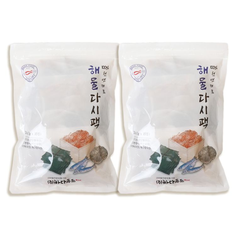천연조미료 깊은맛 해물 다시 육수 팩 티백 400g 홈플러스 택배배송
