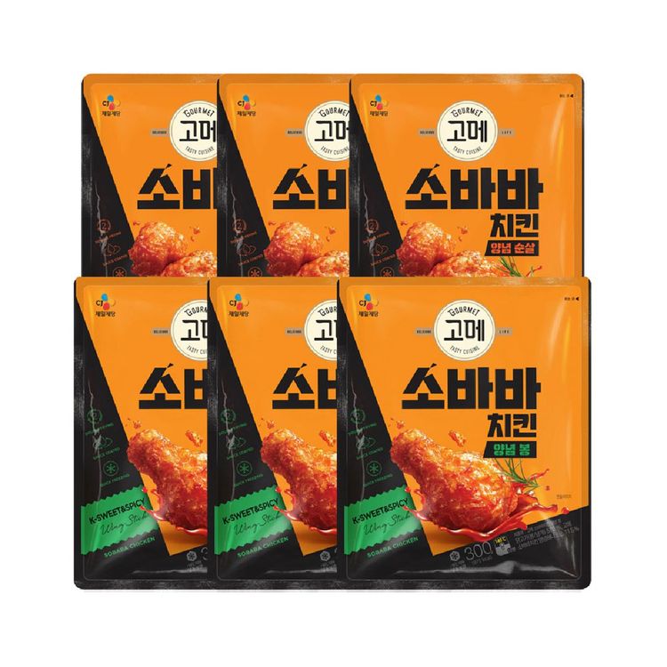고메 소바바 치킨 양념 순살 375g X3개양념 봉 300g X3개 홈플러스 택배배송