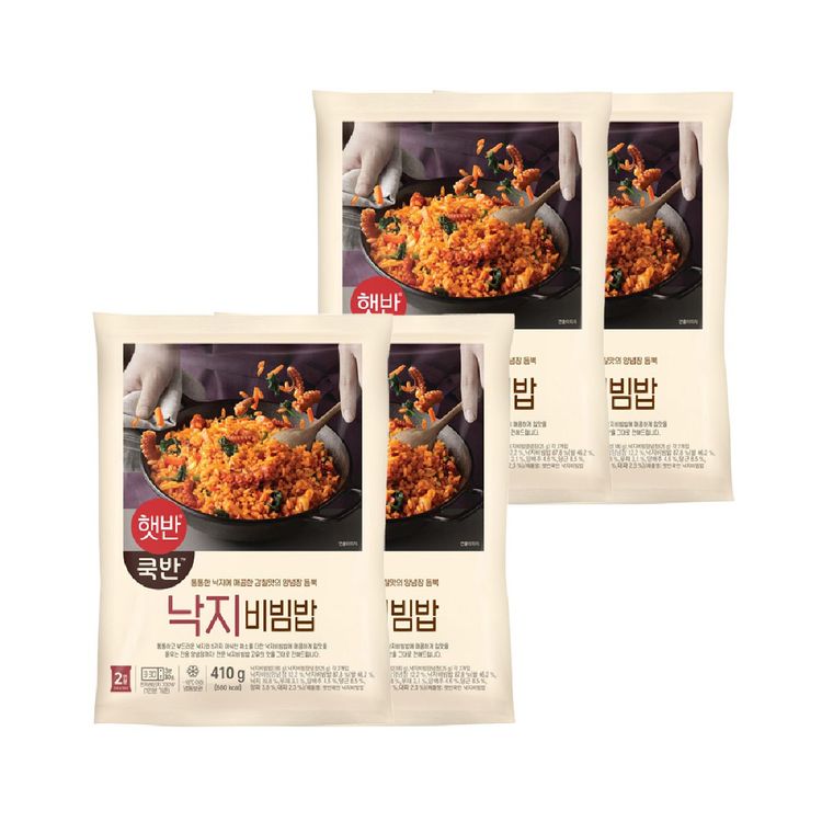 햇반 쿡반 낙지비빔밥 410g X4개 홈플러스 택배배송