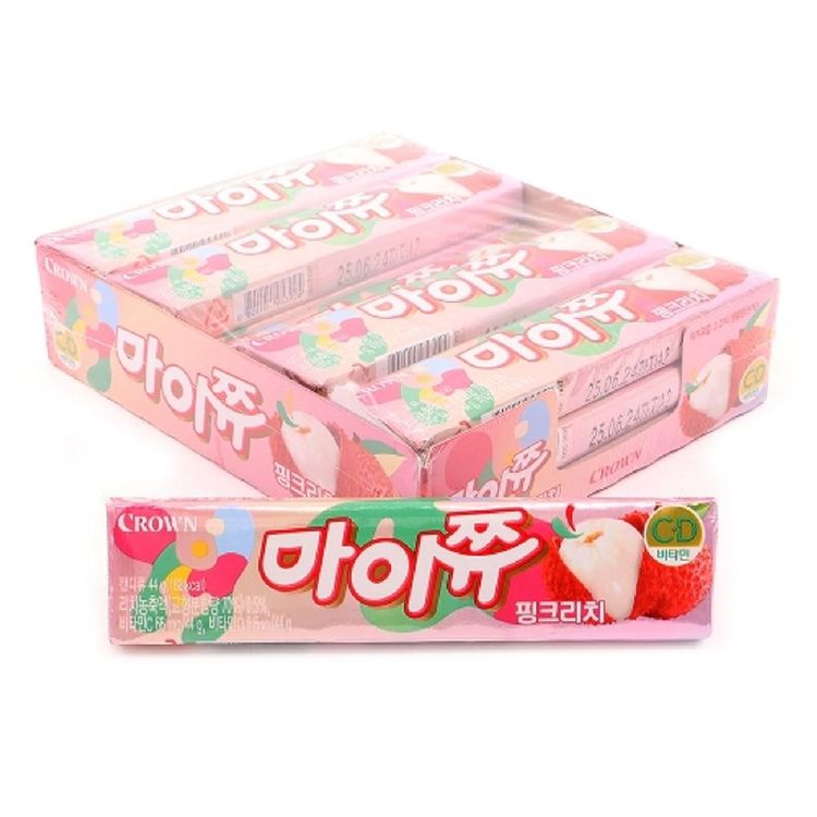크라운 마이쮸 핑크리치 44g1타 15개입 250702 핑크리치카라멜 츄잉캔디 마 홈플러스 택배배송