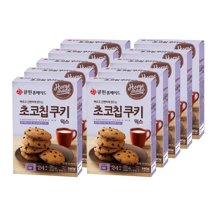 박스특가10개입 큐원 초코칩쿠키믹스 한박스 전자레인지용 홈플러스 택배배송