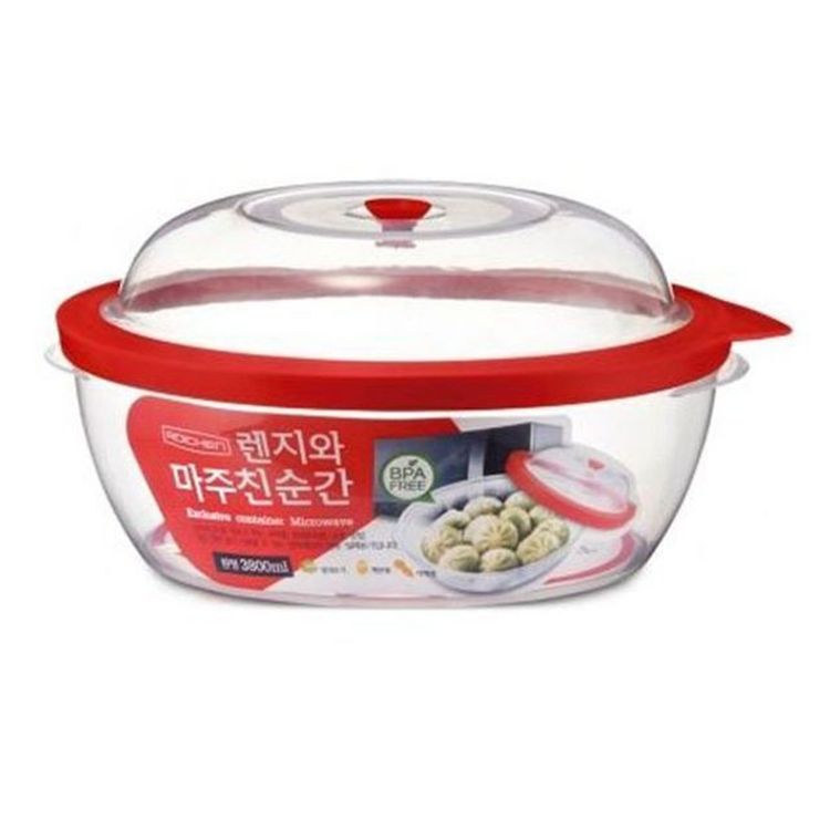 로이첸 실용적인 N61434baded 전자렌지 용기 원형 3800ml 반찬통 보관통 홈플러스 택배배송