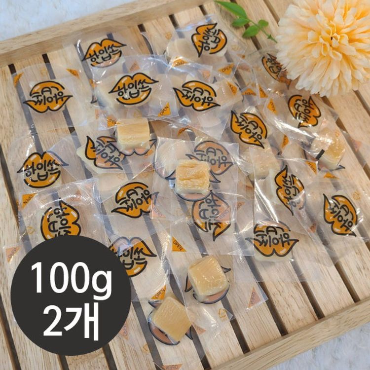 옥도건어물 한입치즈오징어 100g 2개개별포장 큐브오징어 홈플러스 택배배송