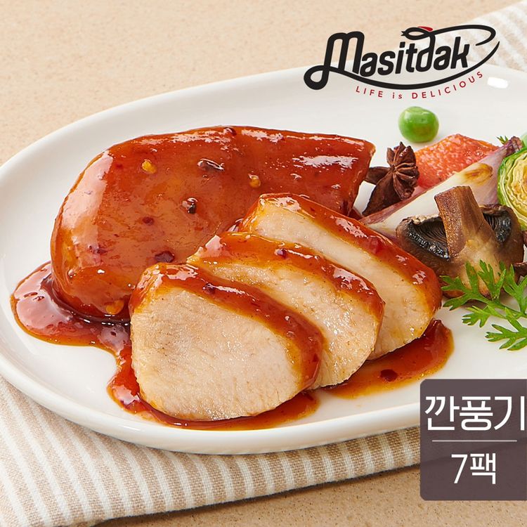 맛있닭 소스 통 닭가슴살 깐풍기 100gx7팩700g 홈플러스 택배배송